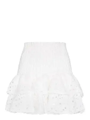 CHARO RUIZ IBIZA Noa Broderie Anglaise Ruffled Skirt
