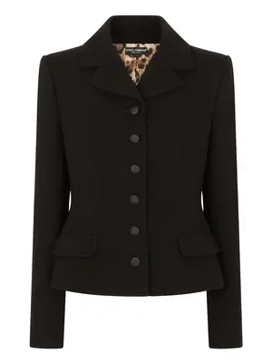 Dolce & Gabbana Single-breasted Virgin Wool Blazer - Black