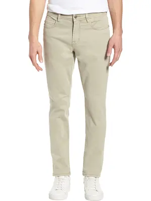 LIVERPOOL Kingston Modern Straight Leg Twill Pants Sandstrom
