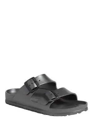 BIRKENSTOCK Arizona Essentials Waterproof Slide Sandal - Metallic Anthracite