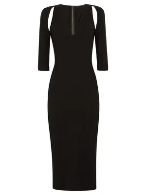 Dolce & Gabbana Cut-out Midi Dress - Black