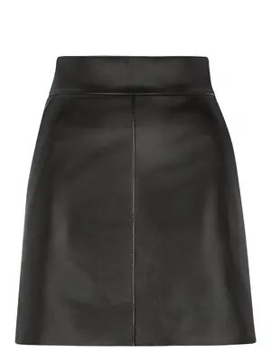 DOLCE & GABBANA Dolce & Gabbana A-Line Leather Miniskirt