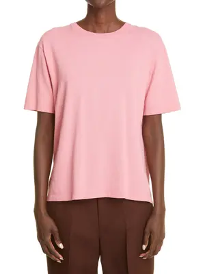Khaite Khaite Mae Cotton T-Shirt Deep Pink