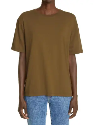 Khaite Khaite Mae Cotton T-Shirt Olive