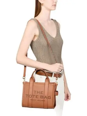Marc Jacobs The Leather Small Tote Bag Beige