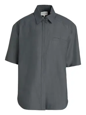 Loulou De Saison Loulou Studio Moheli Twill Shirt - Anthracite