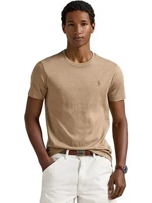 Polo Ralph Lauren Cotton Embroidered Logo Tee Brown