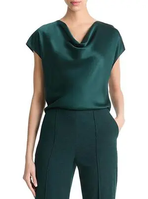 Vince Vince Cowl Neck Blouse Juniper