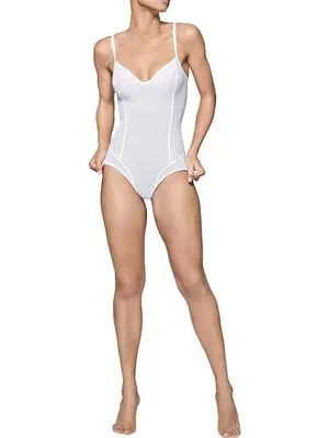 ITEM M6 All Mesh Shape Bodysuit - White