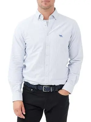 Rodd & Gunn Striped Oxford Shirt - Royal