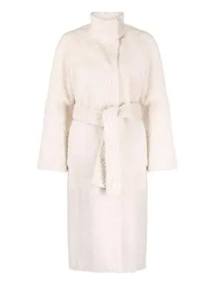 YVES SALOMON Belted Shearling Coat