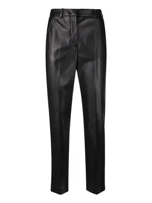 Incotex Coated Crop-leg Trousers - Black
