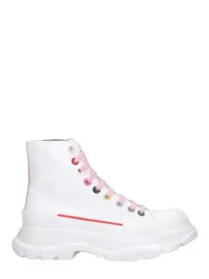 Alexander McQueen Tread Slick Ankle Lace-up Sneakers - White