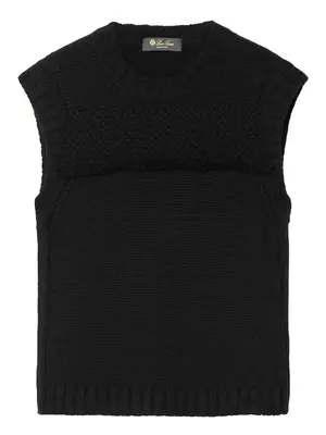 Loro Piana Cashmere Vest Black