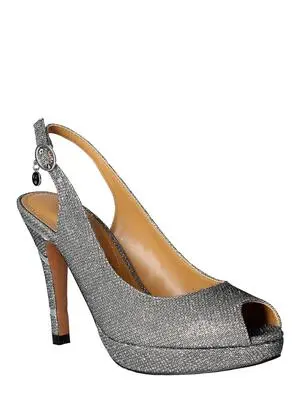 J. Reneé Onille Peep Toe Pumps - Pewter