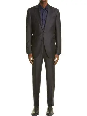 Zegna Trofeo Classic Fit Wool Suit At Nordstrom Navy