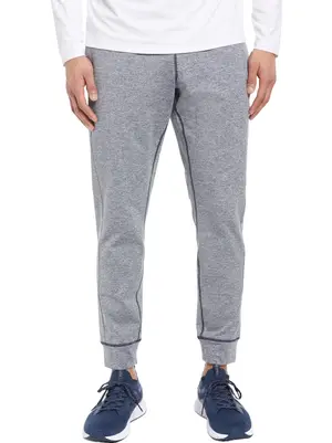 Zella Cozy Active Fleece Joggers - Navy Eclipse Melange