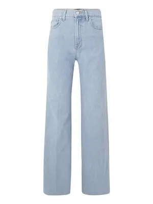 Veronica Beard Taylor High-Rise Wide-Leg Jeans Blue