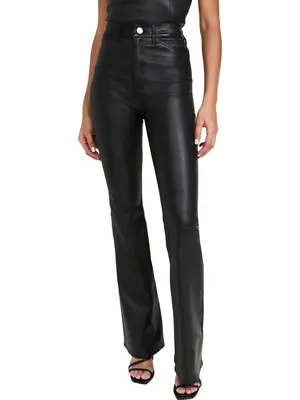 SPRWMN SPRWMN 5 Pocket Micro Flare Leather Pants