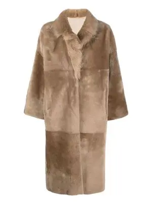 LISKA Reversible Shearling Coat - Neutrals