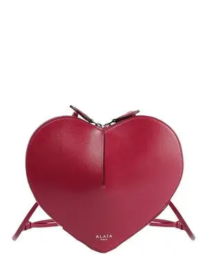Alaïa Cœur Small Leather Shoulder Bag Red