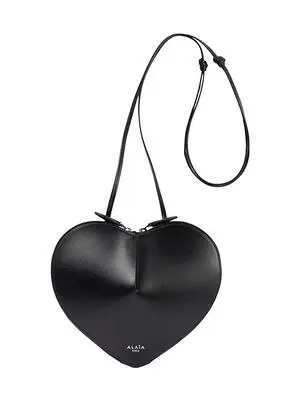 Alaïa Le Cœur Leather Shoulder Bag - Black