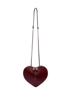 Alaïa Le Cœur Leather Shoulder Bag - Red