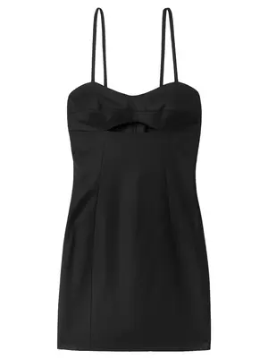 Anna Quan Kassia Cutout Wool Mini Dress - Black