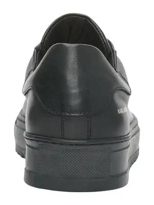 Karl Lagerfeld Paris Leather Low-top Sneakers - Black