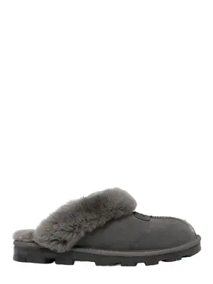 UGG Coquette Fur-trimmed Slippers - Grey