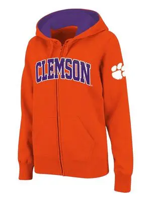 COLOSSEUM Stadium Athletic Clemson Tigers Full-zip Hoodie - Orange