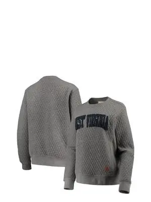 PRESSBOX West Virginia Mountaineers Moose Quilted Pullover - Heather Gray
