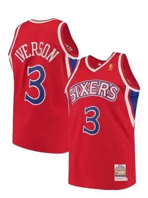 Mitchell & Ness Allen Iverson Philadelphia 76ers 1996/97 Hardwood Classics Authentic Jersey - Red