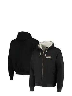 DUNBROOKE Jacksonville Jaguars Craftsman Thermal-lined Full-zip Hoodie - Black