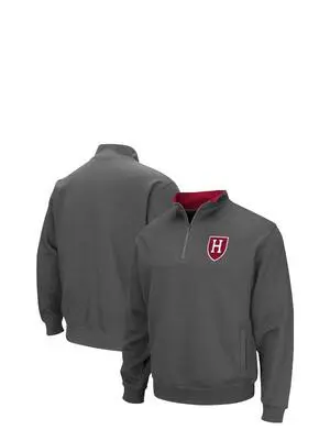 COLOSSEUM Harvard Crimson Tortugas Team Logo Quarter-zip Jacket - Charcoal