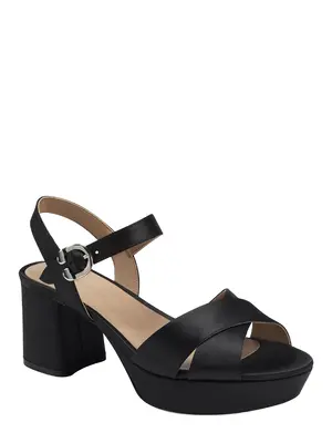 Aerosoles Aerosoles Cosmos Platform Sandals Black Satin