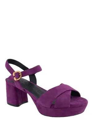 Aerosoles Aerosoles Cosmos Platform Sandals Dark Purple Suede