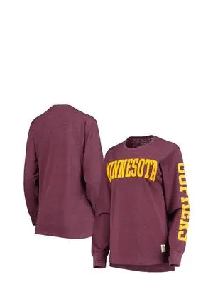 PRESSBOX Minnesota Golden Gophers Two-hit Canyon Long Sleeve T-shirt - Maroon