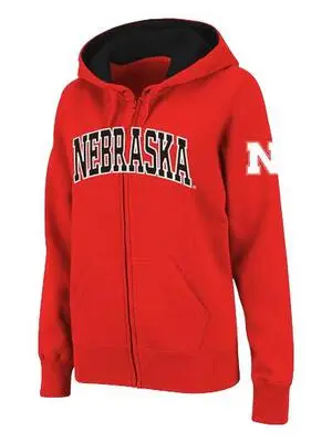 COLOSSEUM Nebraska Huskers Arched Name Full-zip Hoodie - Red