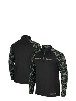 COLOSSEUM Wichita State Shockers Oht Military Appreciation Raglan Quarter-zip Jacket - Black