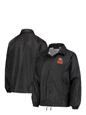 DUNBROOKE Cleveland Browns Classic Raglan Full-snap Windbreaker Jacket - Black