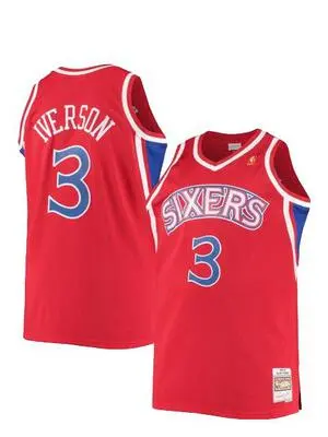 Mitchell & Ness Allen Iverson Philadelphia 76ers 1996/97 Hardwood Classics Swingman Jersey Big & Tall - Red