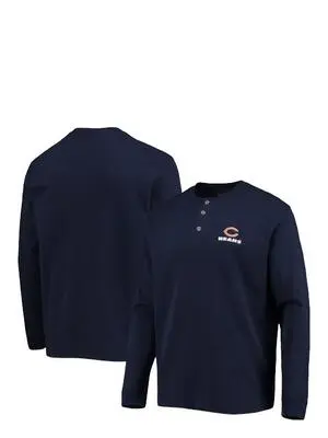 DUNBROOKE Chicago Bears Logo Maverick Thermal Henley Long Sleeve T-shirt - Navy