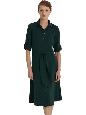 Ralph Lauren Ralph Lauren Fit-and-Flare Shirtdress Hunt Club Green