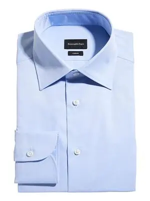 Zegna Trofeo Regular-fit Dress Shirt - Blue