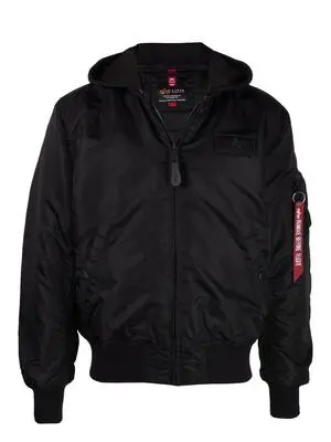 Alpha Industries Logo Bomber Jacket - Black