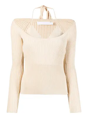 Simkhai Jayline Scoop-neck Jumper - Neutrals