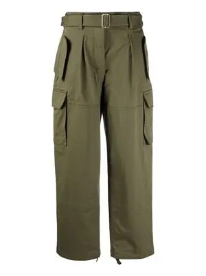 ALBERTA FERRETTI Alberta Ferretti High-Waisted Belted Cargo Trousers