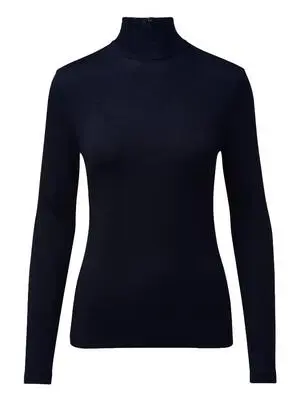 Akris Turtleneck Back Zip Top - Black