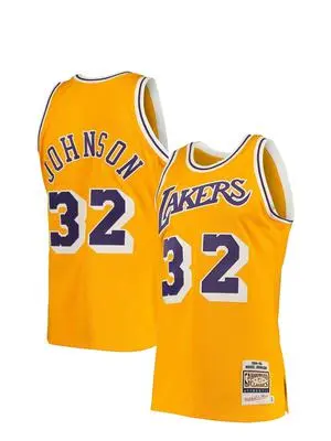 Mitchell & Ness Magic Johnson Los Angeles Lakers 1984/85 Hardwood Classics Authentic Jersey - Gold